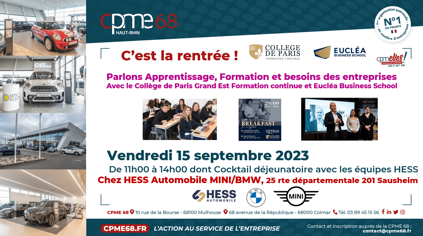 Rentrée : Apprentissage et Formation - CPME 68